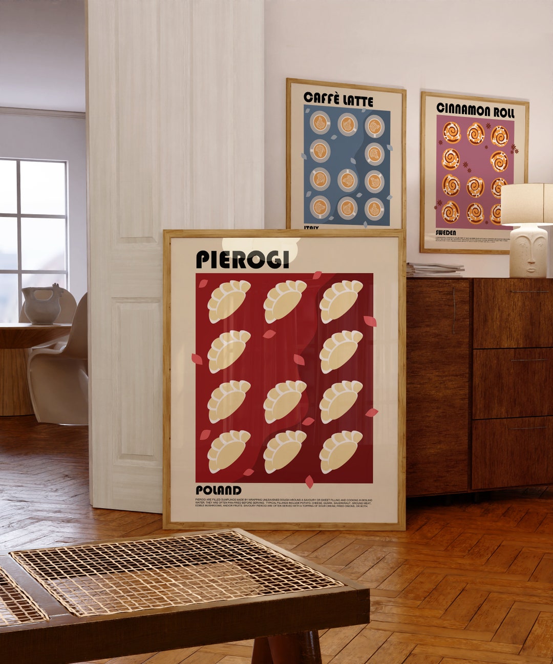 Pierogi Poster Polish Food Art Print Modern Kitchen Wall - Etsy