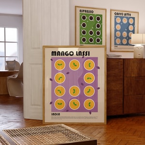 Mango Lassi Poster, Indian Drink Print, Indian Food Poster, Asian Food ...
