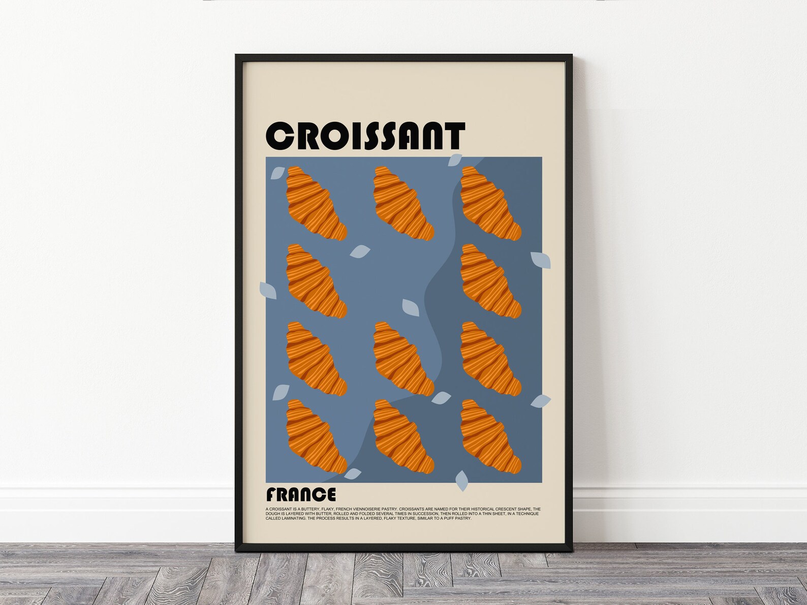 Croissant Art Print French Pastry Poster Food Print Bread - Etsy
