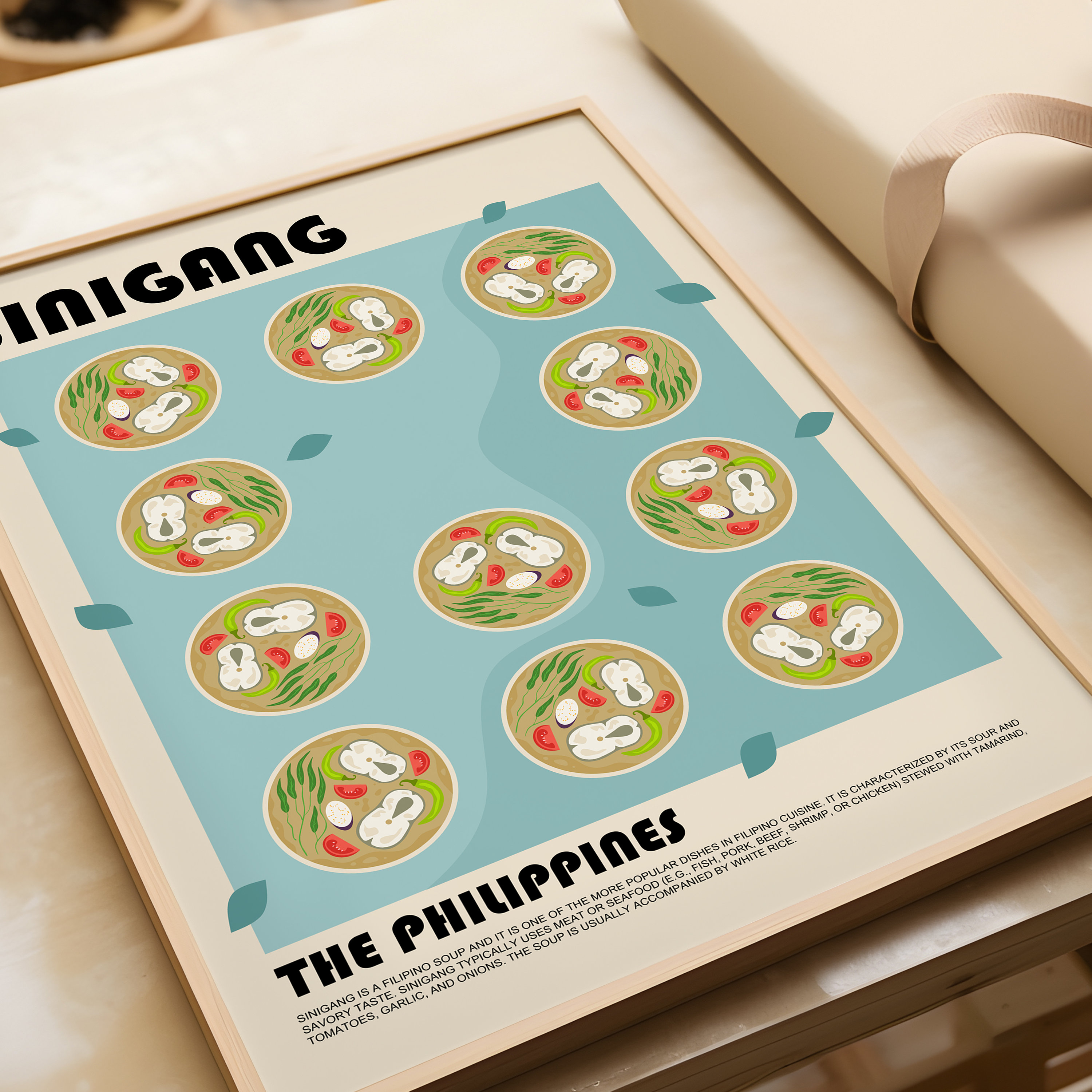 Sinigang Art Print, Filipino Food Art, Minimalist Food Art, Colourful ...