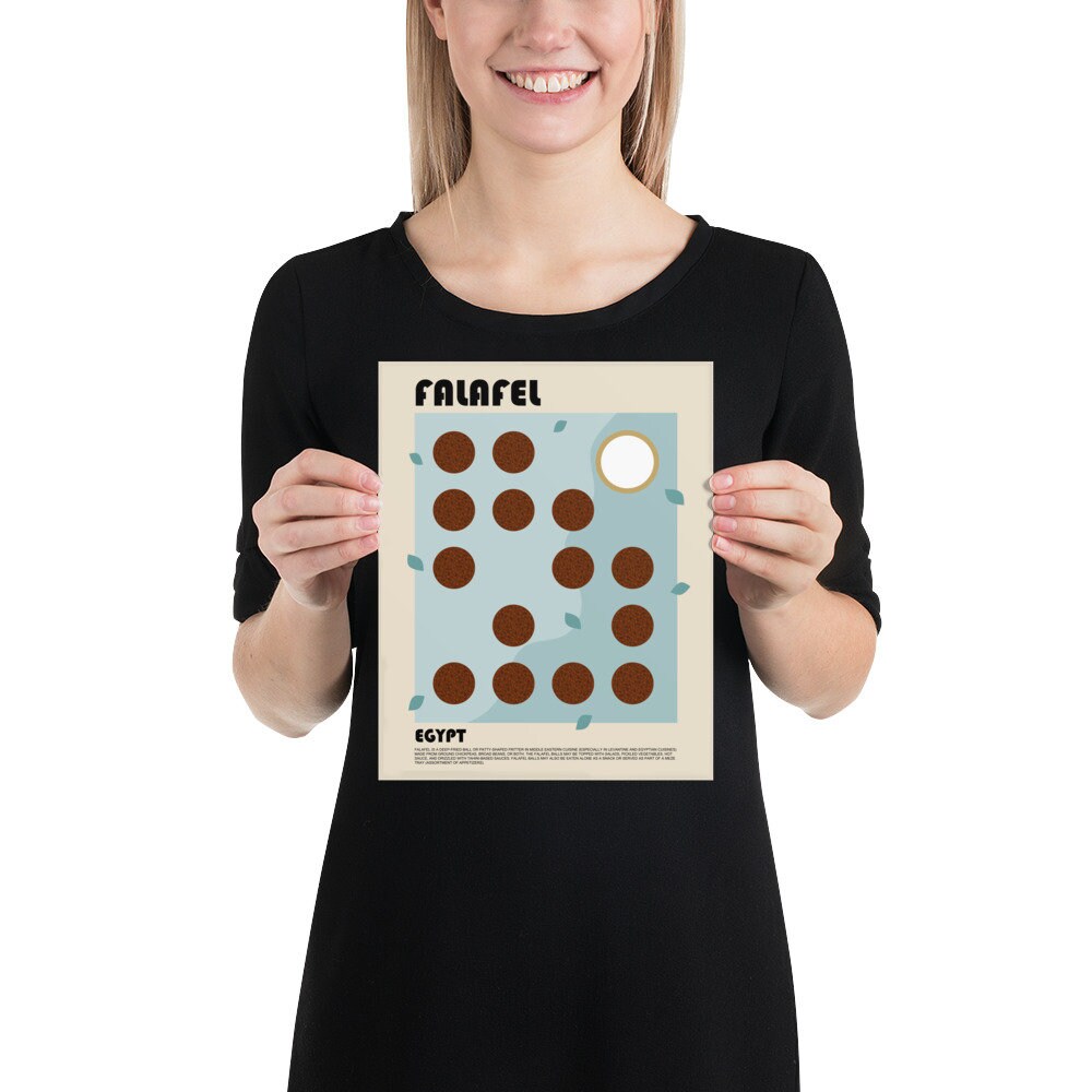 Falafel Art Print, Middle Eastern Food Poster, Arab Food Print, Modern ...