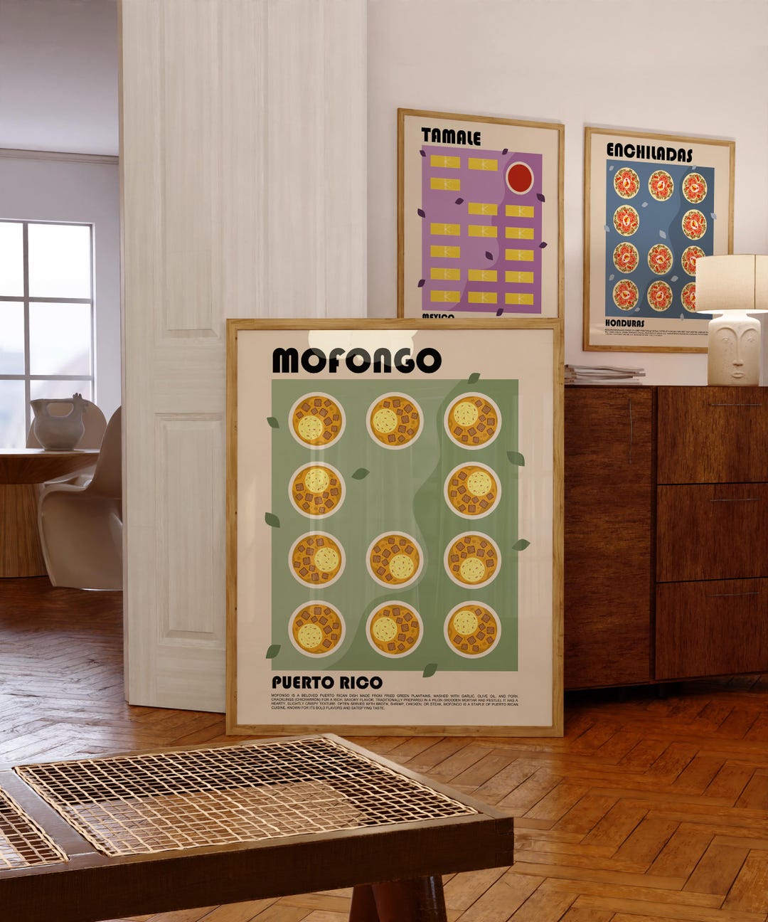 Mofongo Art Print, Puerto Rican Food Wall Art, Caribbean Kitchen Decor ...