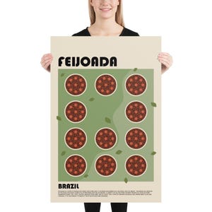 Feijoada Poster, Brazillian Food Print, Brazil Poster, South American ...