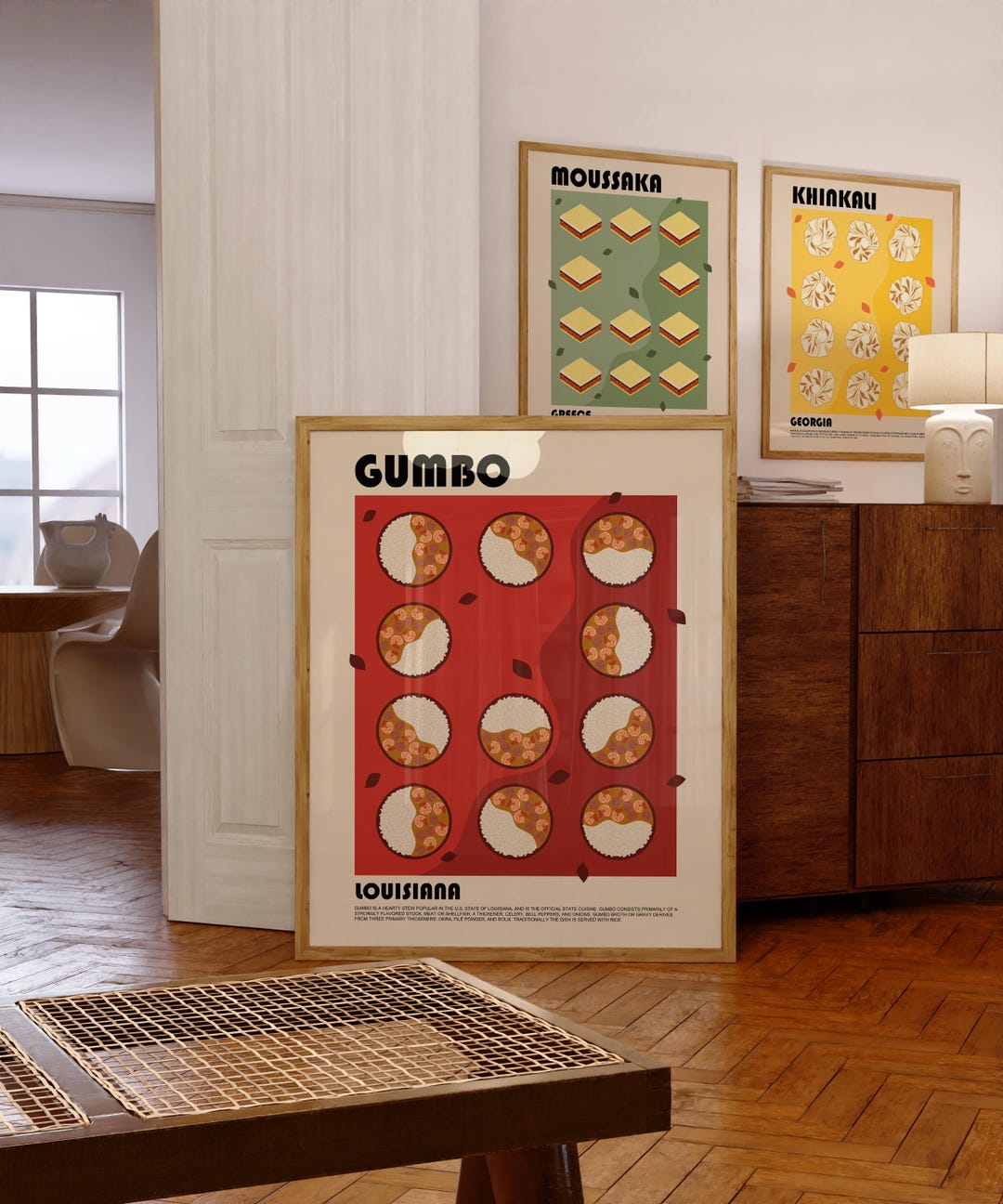 Gumbo Food Art Print, Louisiana Culinary Poster, Southern Comfort Food ...