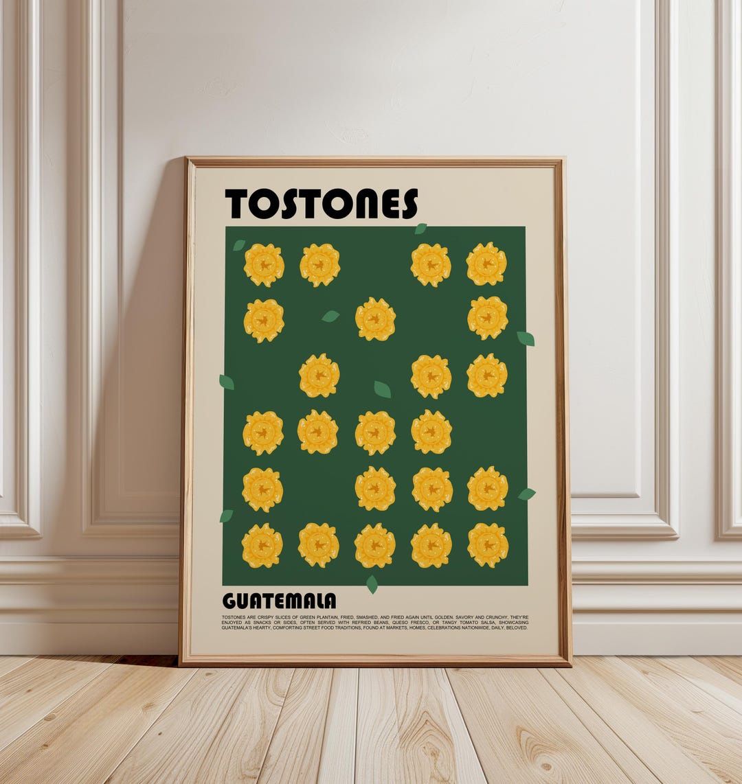 Tostones Art Print, Guatemalan Food Wall Art, Traditional Guatemala ...