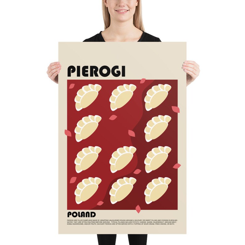 Pierogi Poster Polish Food Art Print Modern Kitchen Wall - Etsy