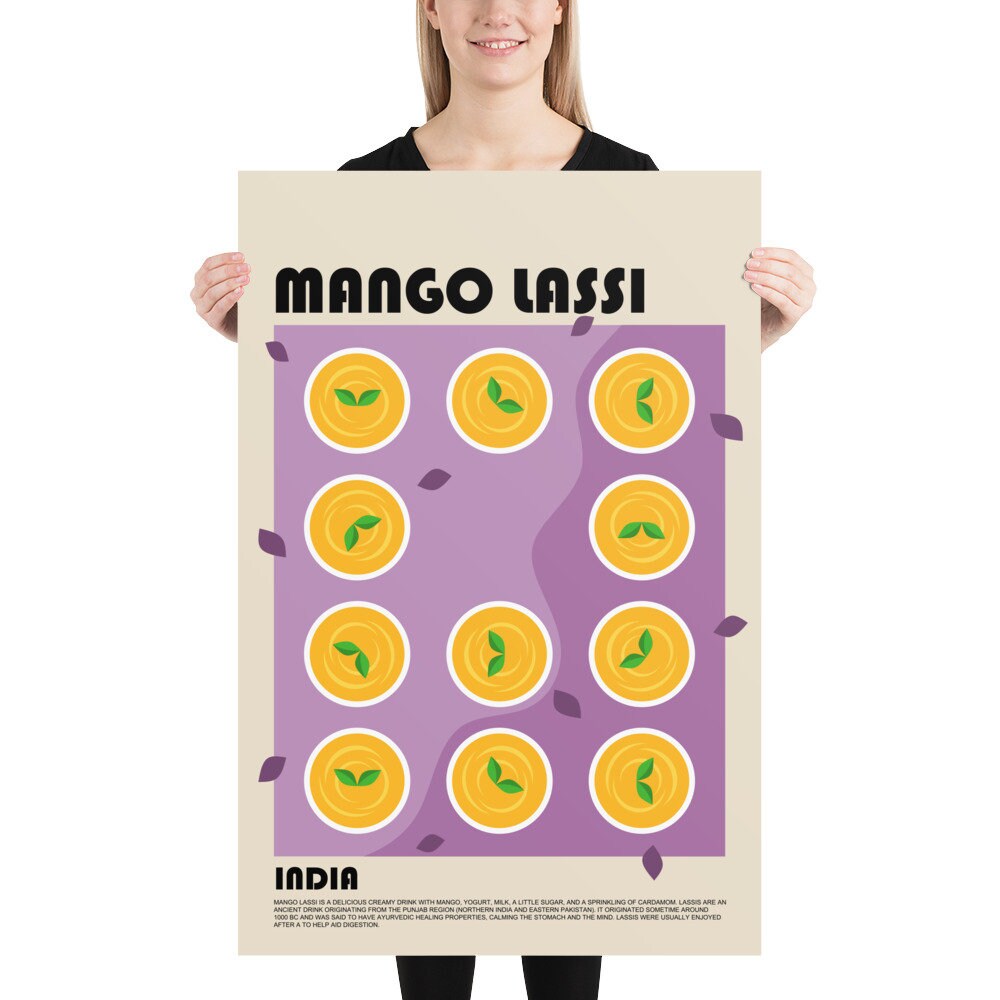 Mango Lassi Poster Indian Drink Print Indian Food Poster - Etsy Australia