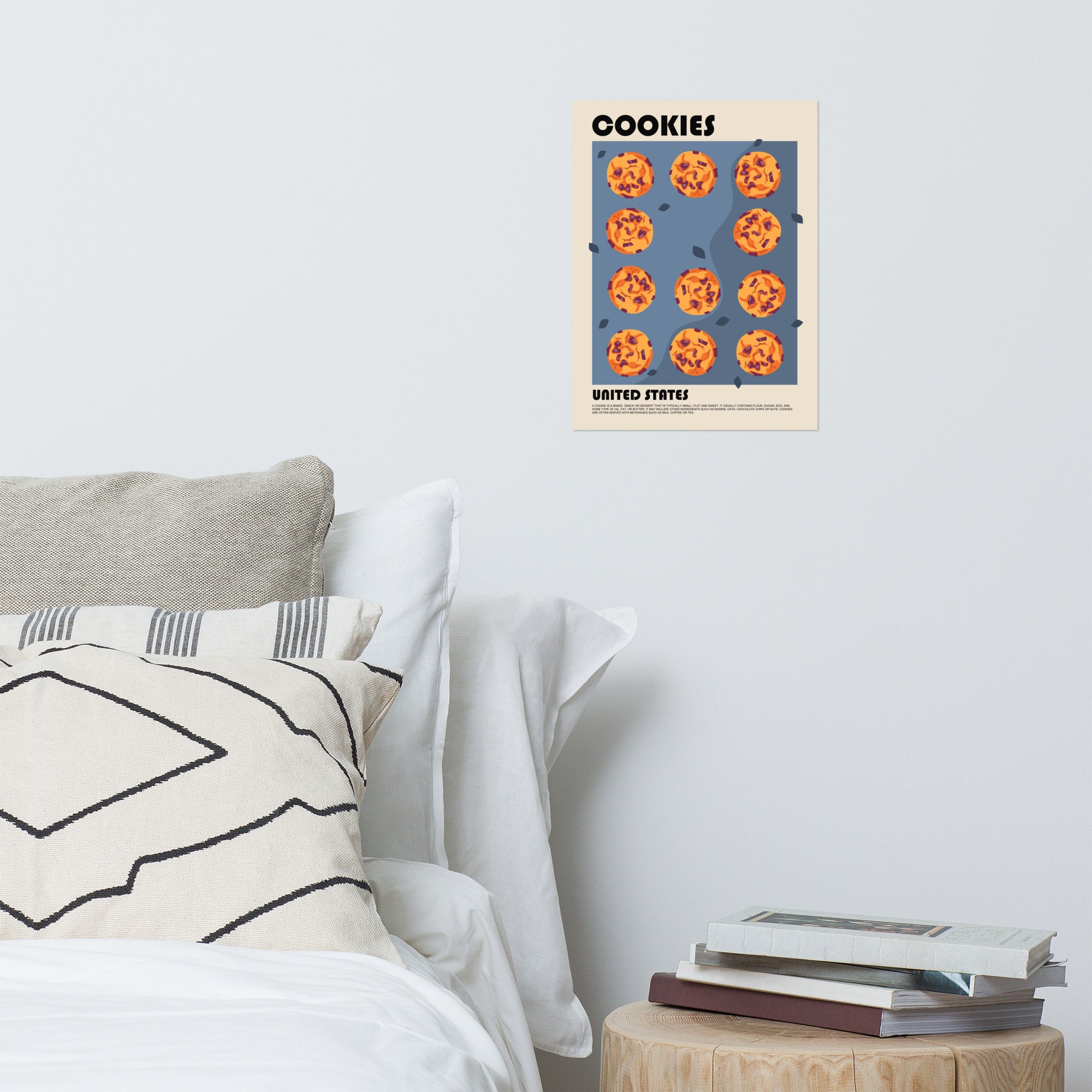 Cookies Poster Dessert Art Print Chocolate Cookie Print - Etsy