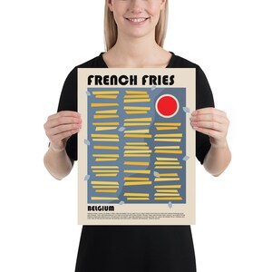 French Fries Art Print, Fast Food Poster, Chips Print, Modern Kitchen ...