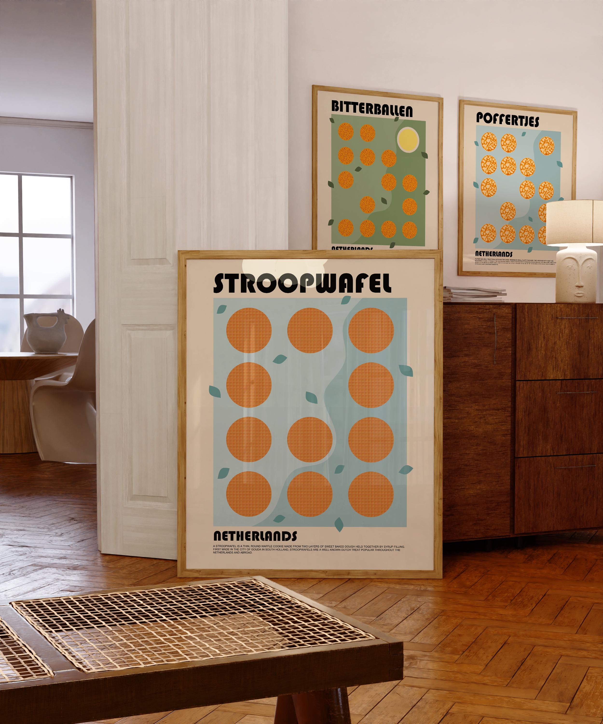 Stroopwafel Poster, Dutch Food Art, Holland Art, Netherlands Art, Food ...