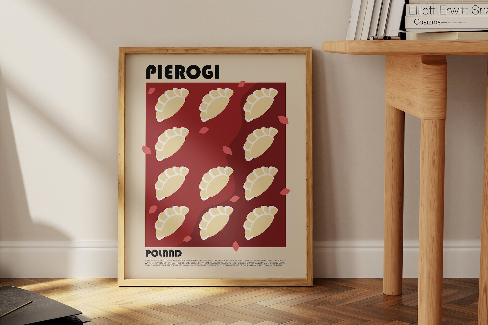 Pierogi Poster, Polish Food Art Print, Modern Kitchen Wall Art, Vintage ...