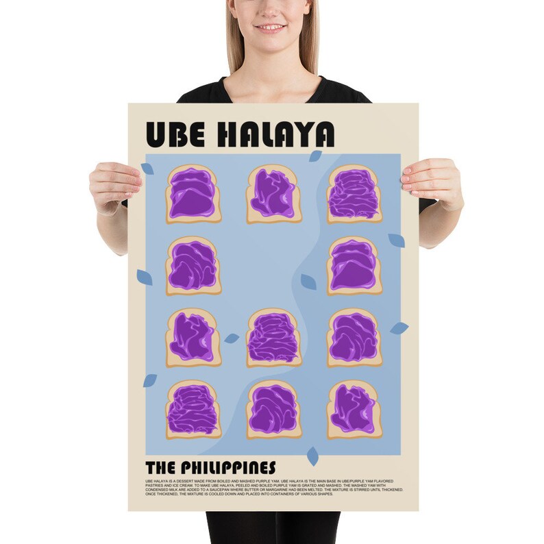 Ube Halaya Art Print Filipino Food Art Filipino Dessert - Etsy