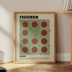 Feijoada Poster, Brazillian Food Print, Brazil Poster, South American ...