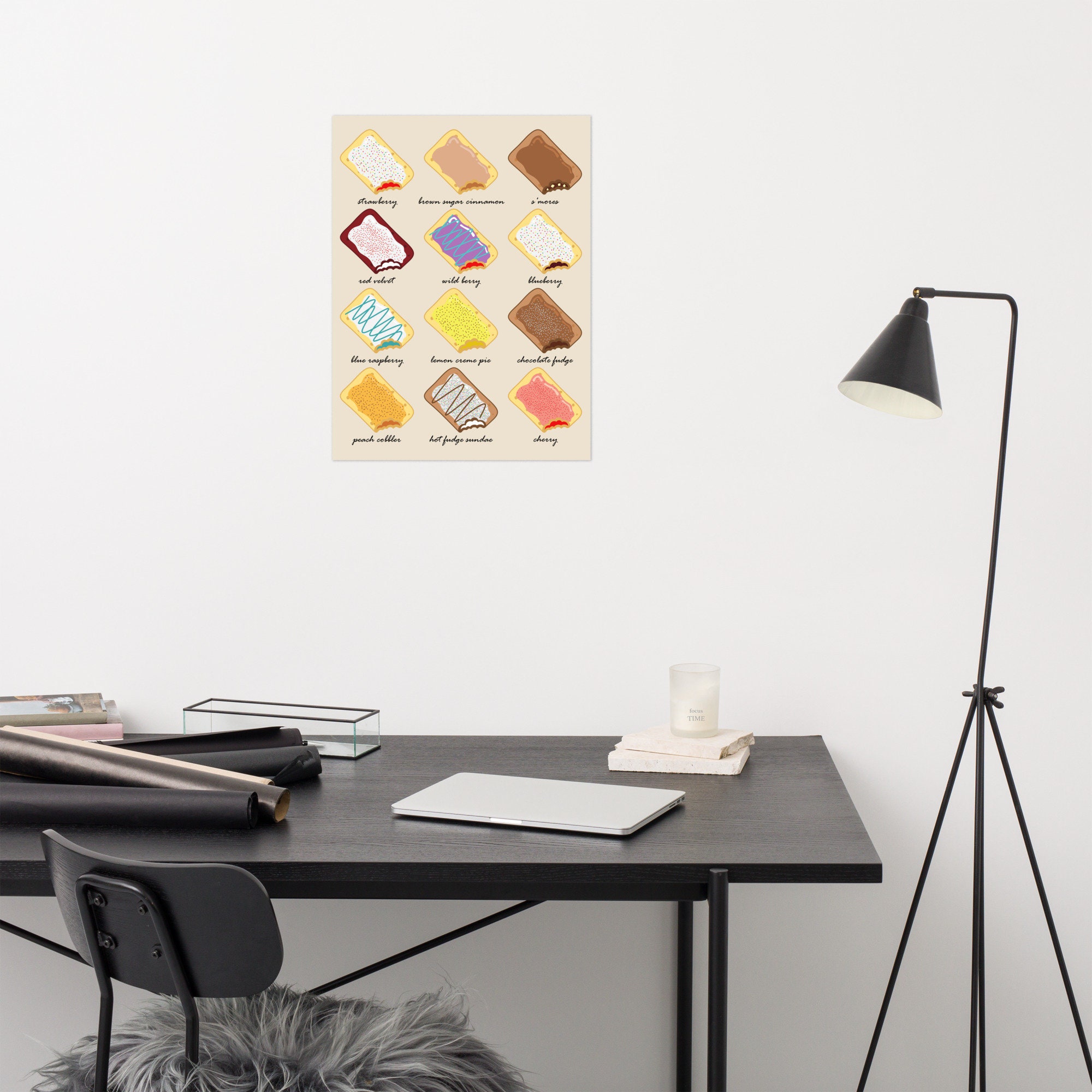 Toaster Pastry Art Print, Breakfast Poster, Food Print, Colourful Food ...