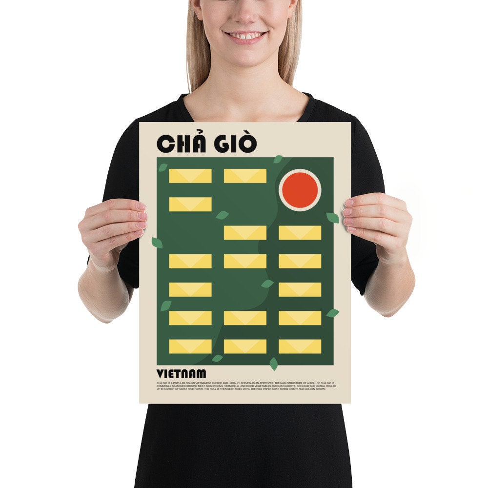 Cha Gio Poster Vietnamese Food Poster Vietnam Print Spring - Etsy