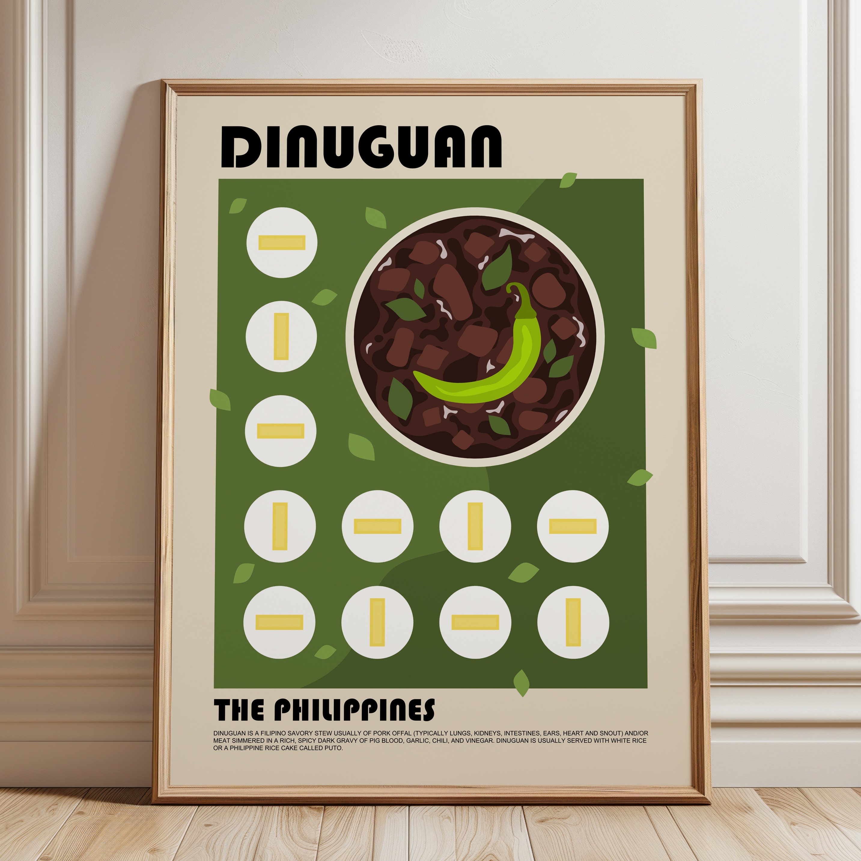 Dinuguan Food Poster, Filipino Cuisine Art, Filipino Kitchen Decor ...