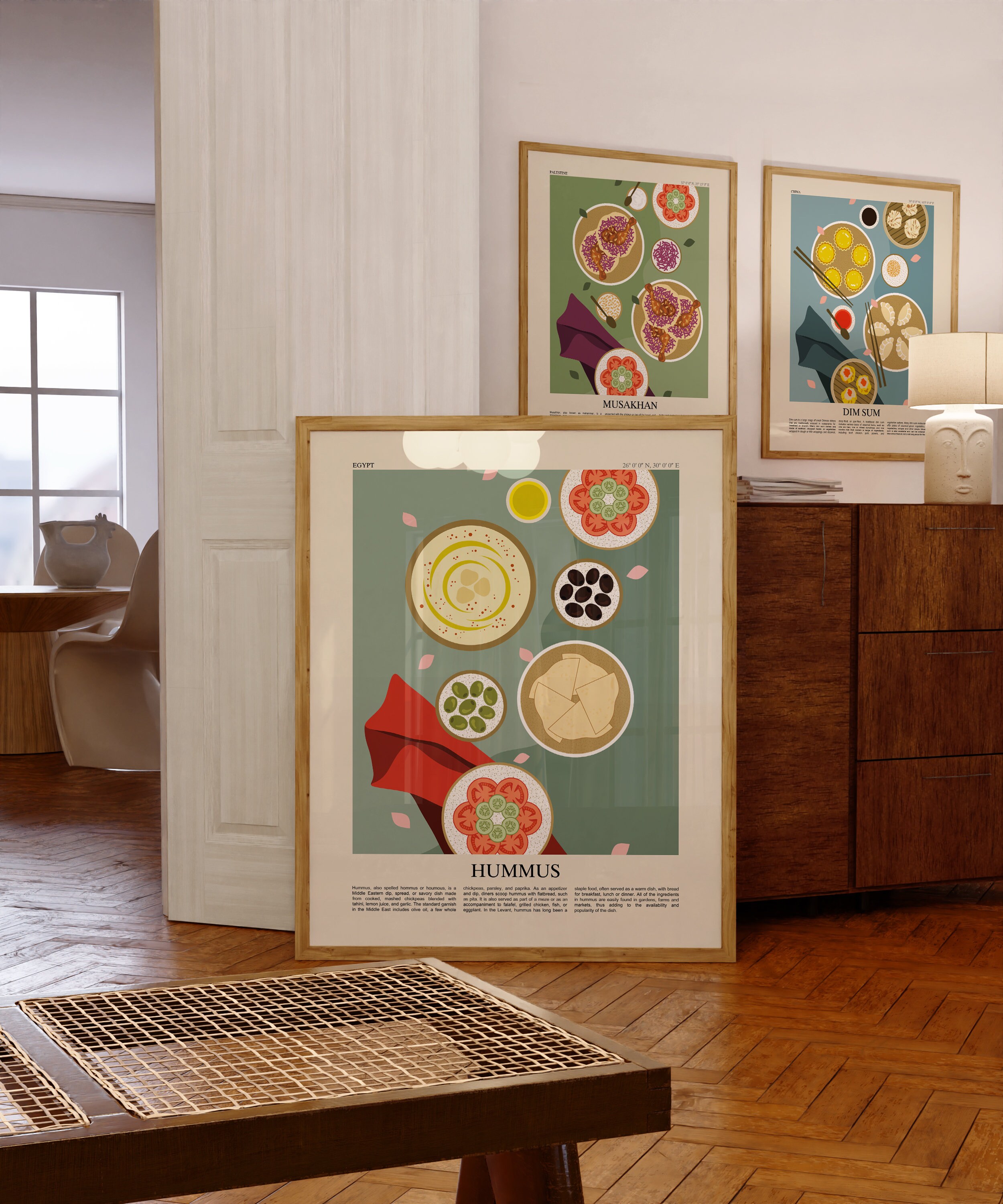 Hummus Poster, Egyptian Food Postert, Lebanese Food Poster, Middle ...