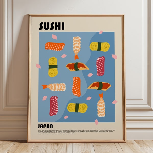 Sushi Poster - Etsy