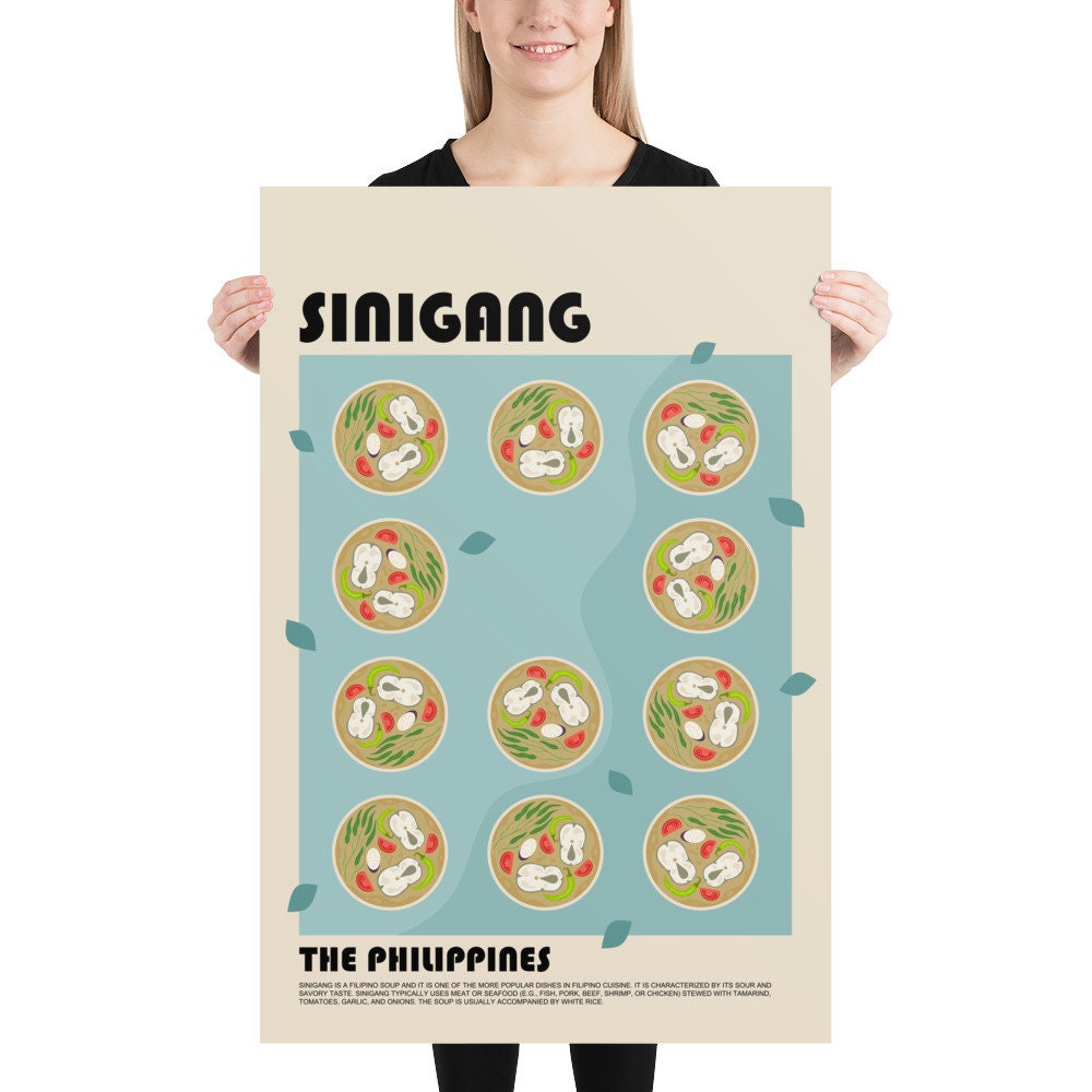 Sinigang Art Print, Filipino Food Art, Minimalist Food Art, Colourful ...