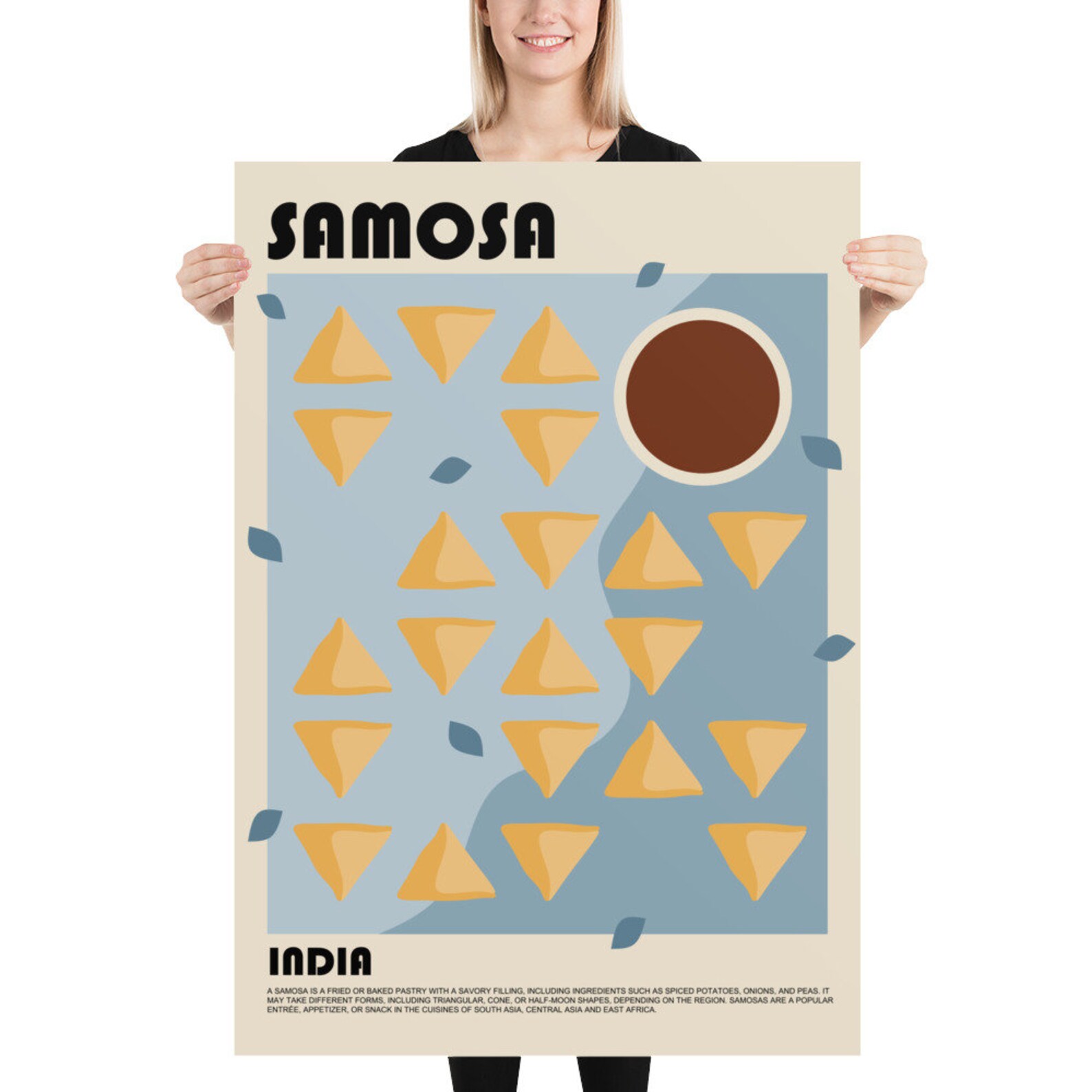 Samosa Poster Indian Food Art Print South Asian Food Poster - Etsy
