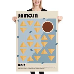 Samosa Poster Indian Food Art Print South Asian Food Poster - Etsy