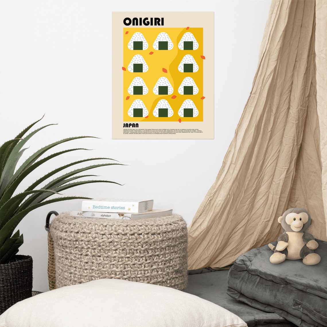 Onigiri Poster Japan Poster Japanese Food Print Food - Etsy