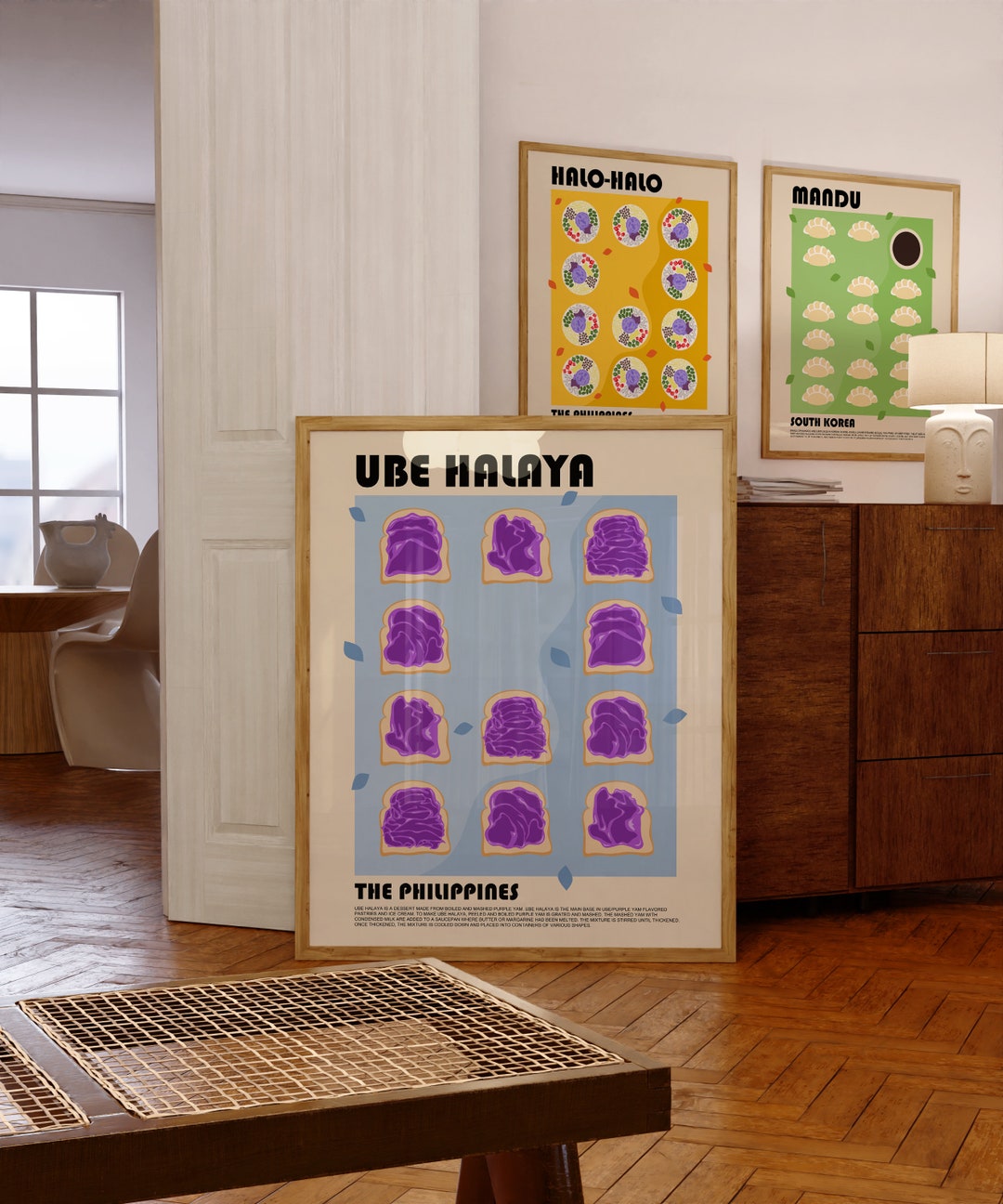 Ube Halaya Art Print, Filipino Food Art, Filipino Dessert Poster, Asian ...