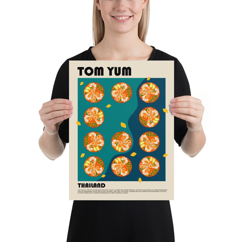 Tom Yum Art Print Thai Food Poster Thailand Print Asian - Etsy