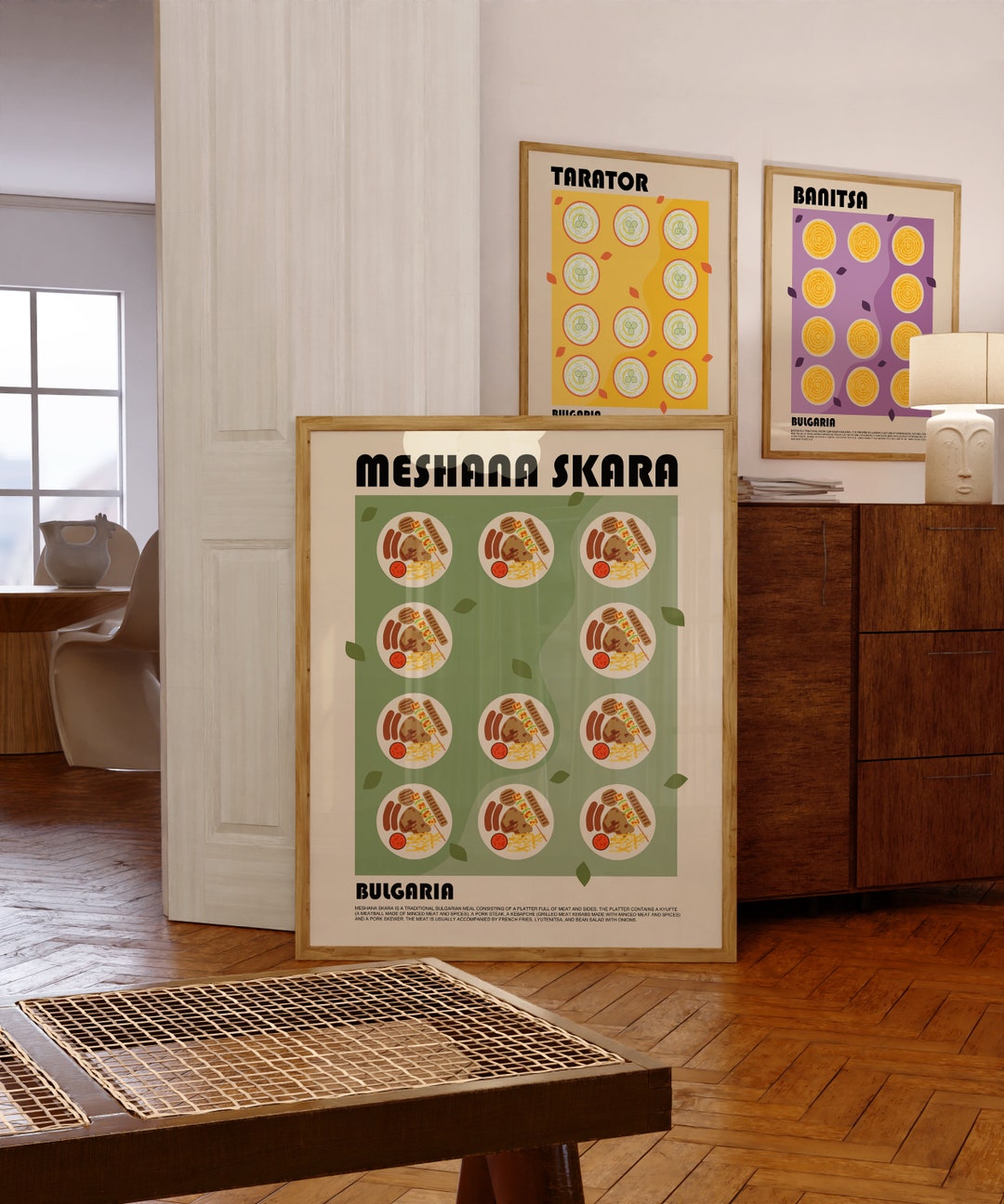 Meshana Skara Poster, Bulgarian Food Poster, Bulgaria Art, Balkan Food ...