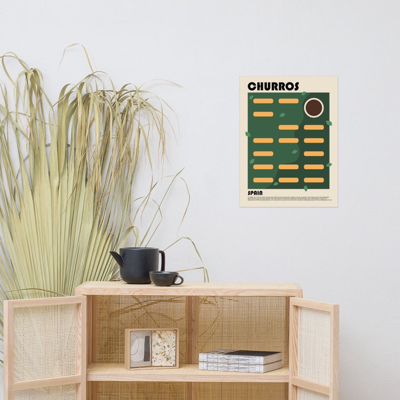 Churros Poster Spanish Food Art Print Spain Art Modern - Etsy