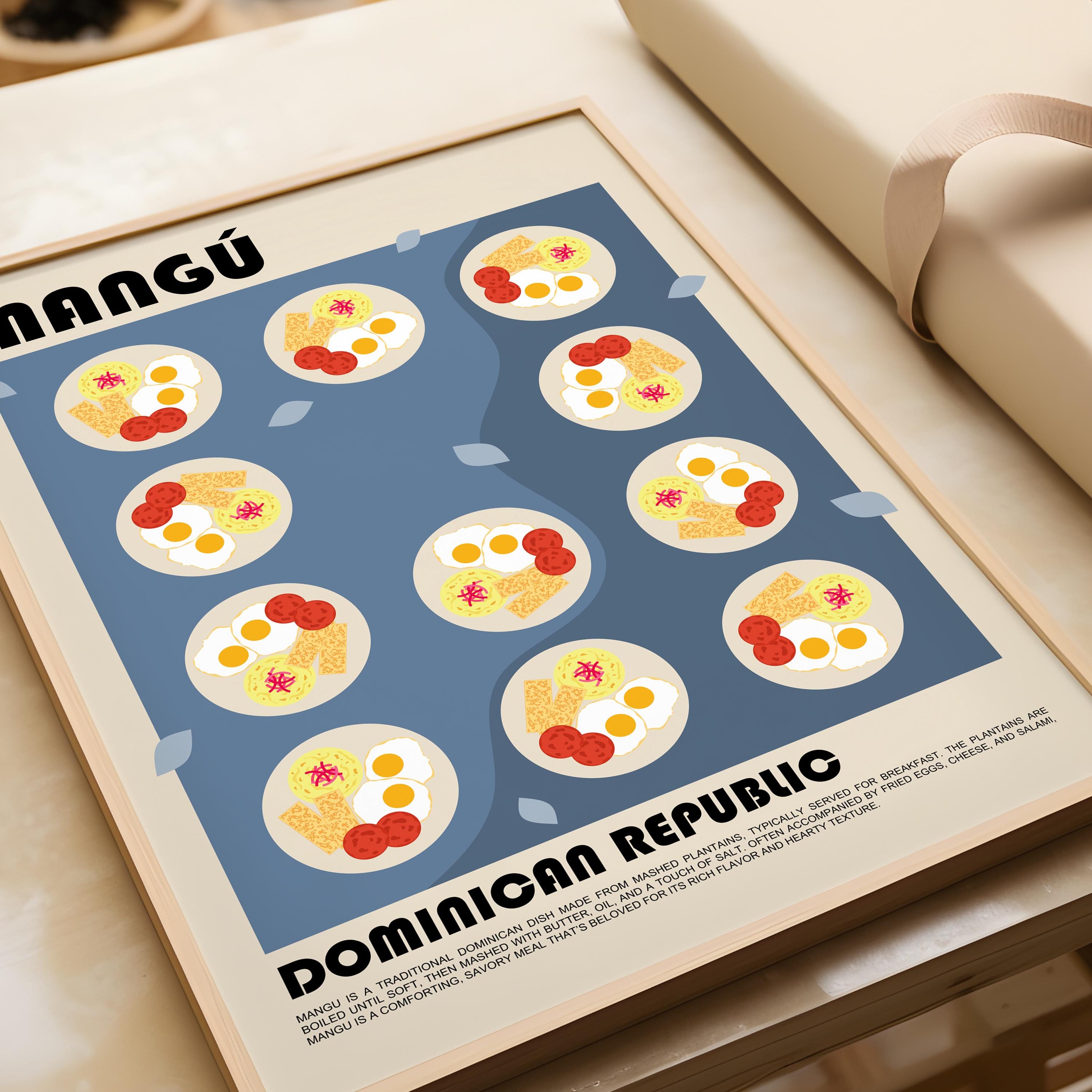 Mangú Art Print, Dominican Food Poster, Traditional Caribbean Cuisine ...