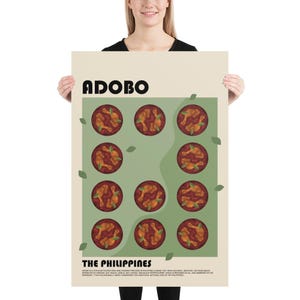 Adobo Art Print, Philippines Poster, Filipino Food Art, Modern Kitchen ...