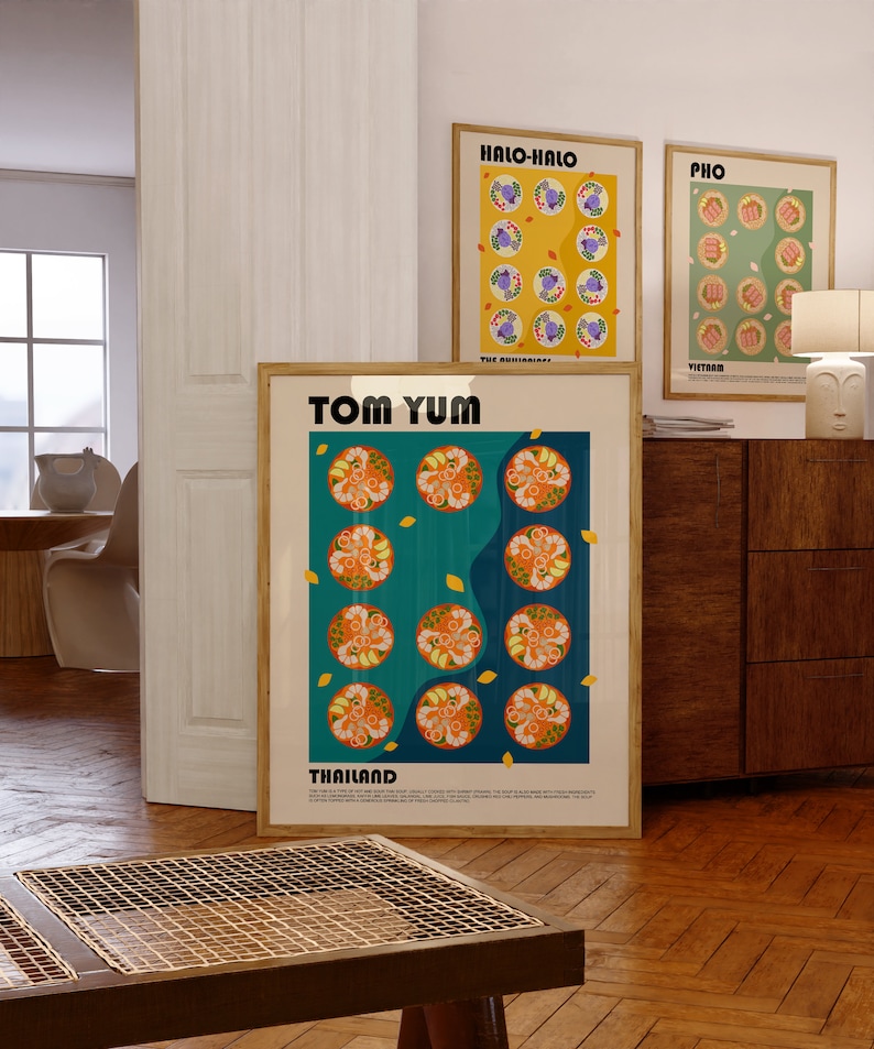 Tom Yum Art Print Thai Food Poster Thailand Print Asian - Etsy