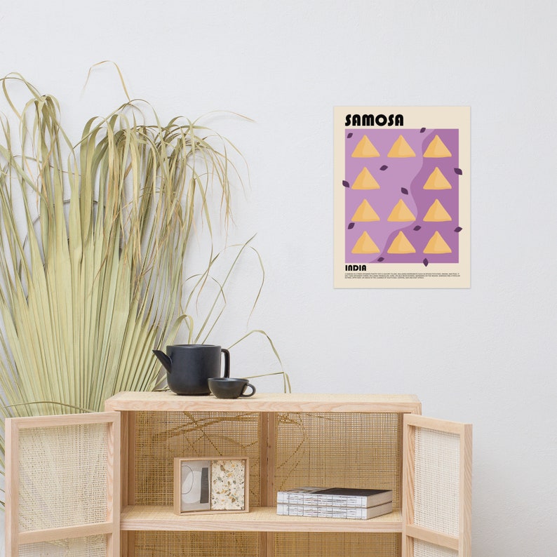 Samosa Poster Indian Food Art Print South Asian Food Poster - Etsy