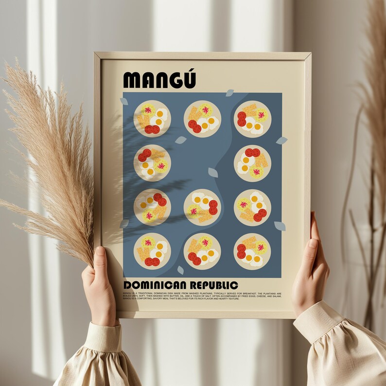 Mangú Art Print, Dominican Food Poster, Traditional Caribbean Cuisine ...
