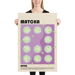 Matcha Poster Green Tea Print Matcha Latte Print Caffeine - Etsy