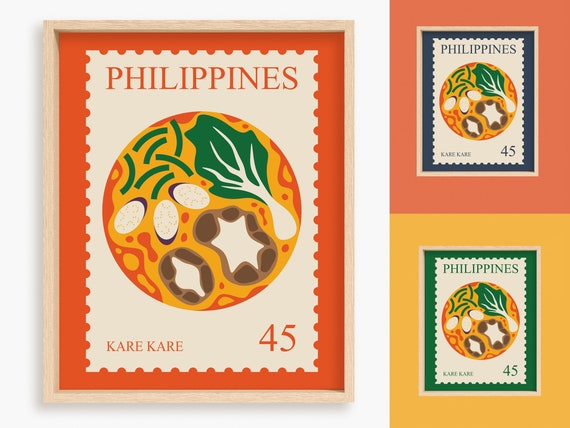 Kare Kare Art Print Postage Stamp Inspired Art Philippines - Etsy