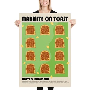 Toast Art Print, Sandwich Art, Minimalist Food Art, Colourful Food ...