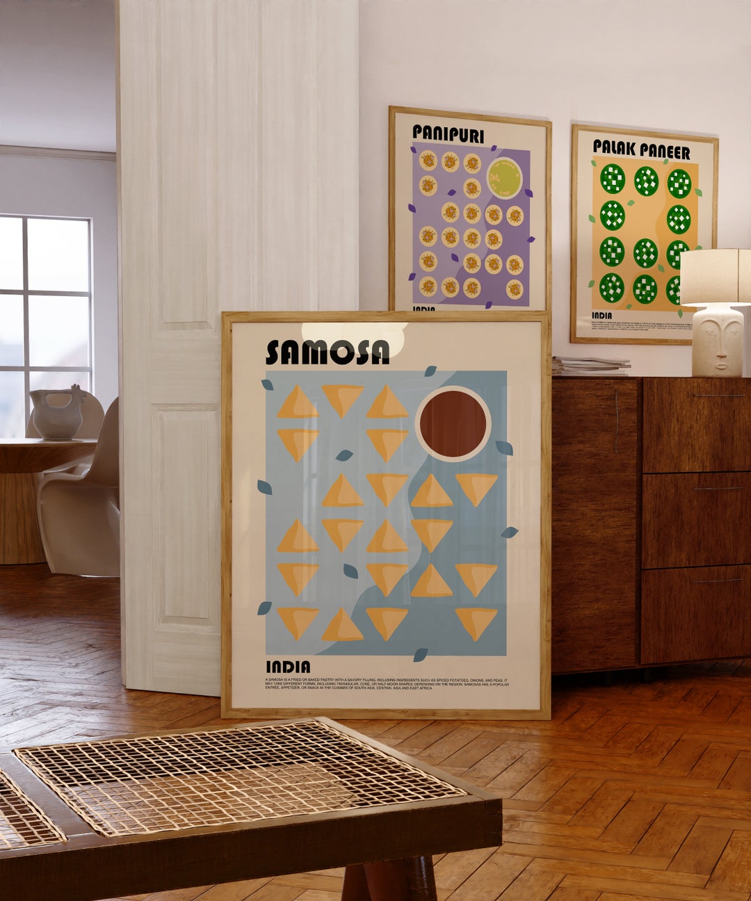 Samosa Poster, Indian Food Art Print, South Asian Food Poster, India ...