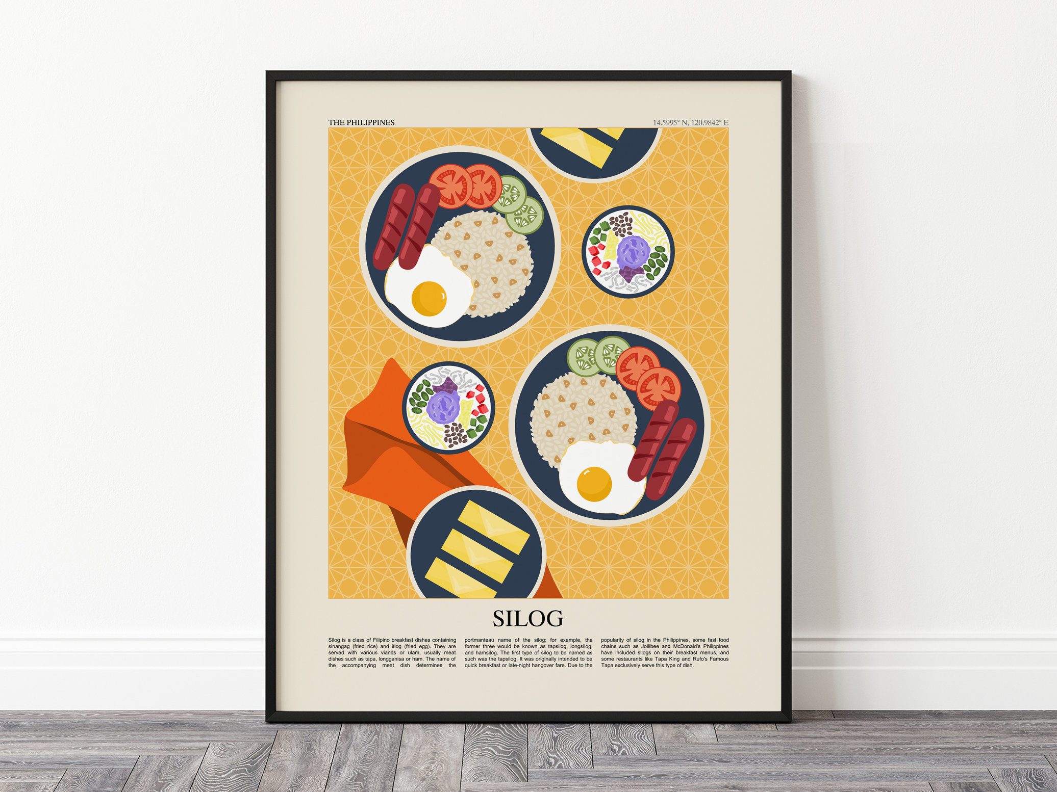 Silog Art Print, Philippines Poster, Filipino Food Art, Asian Breakfast ...