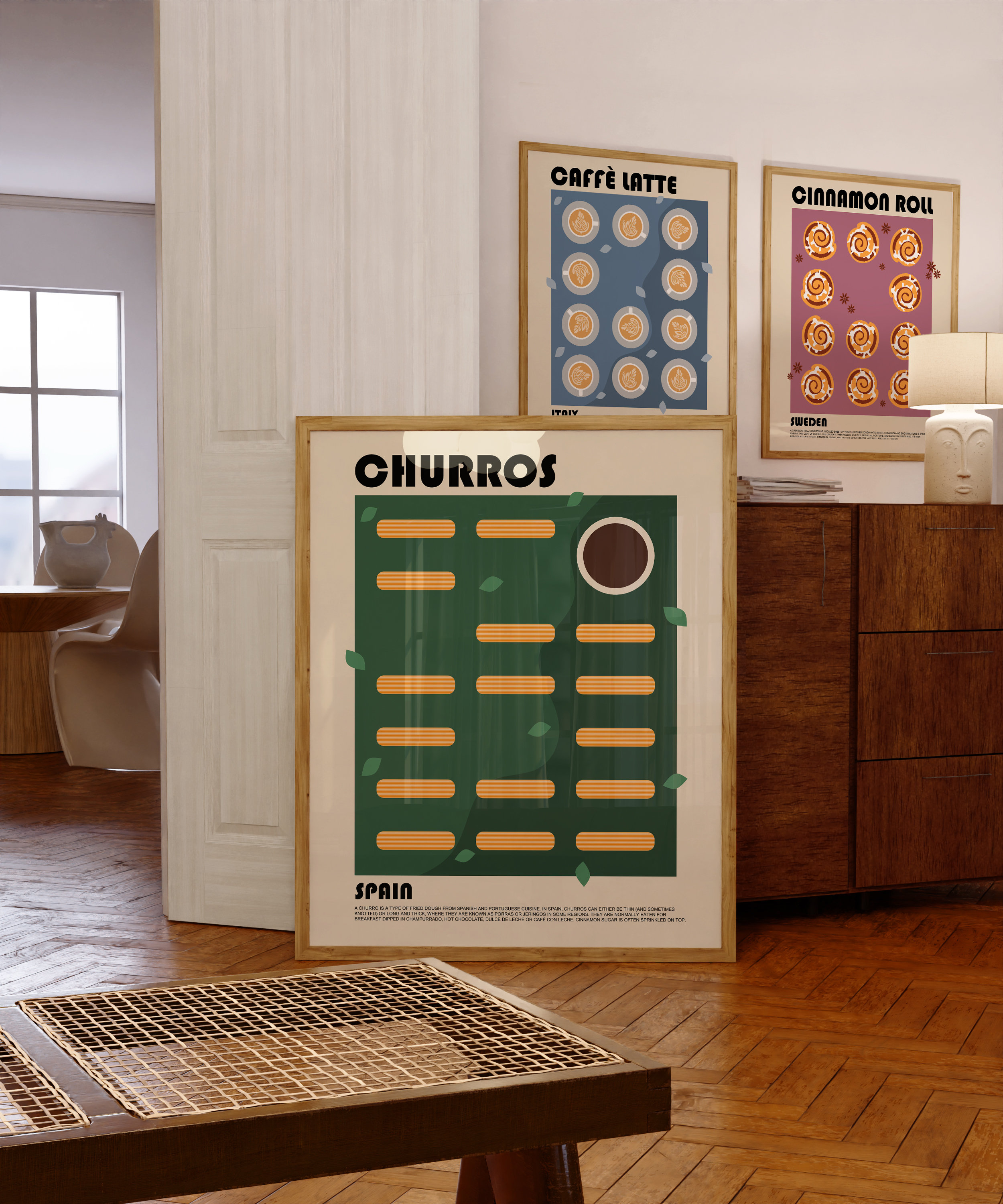Churros Poster, Spanish Food Art Print, Spain Art, Modern Kitchen Art ...