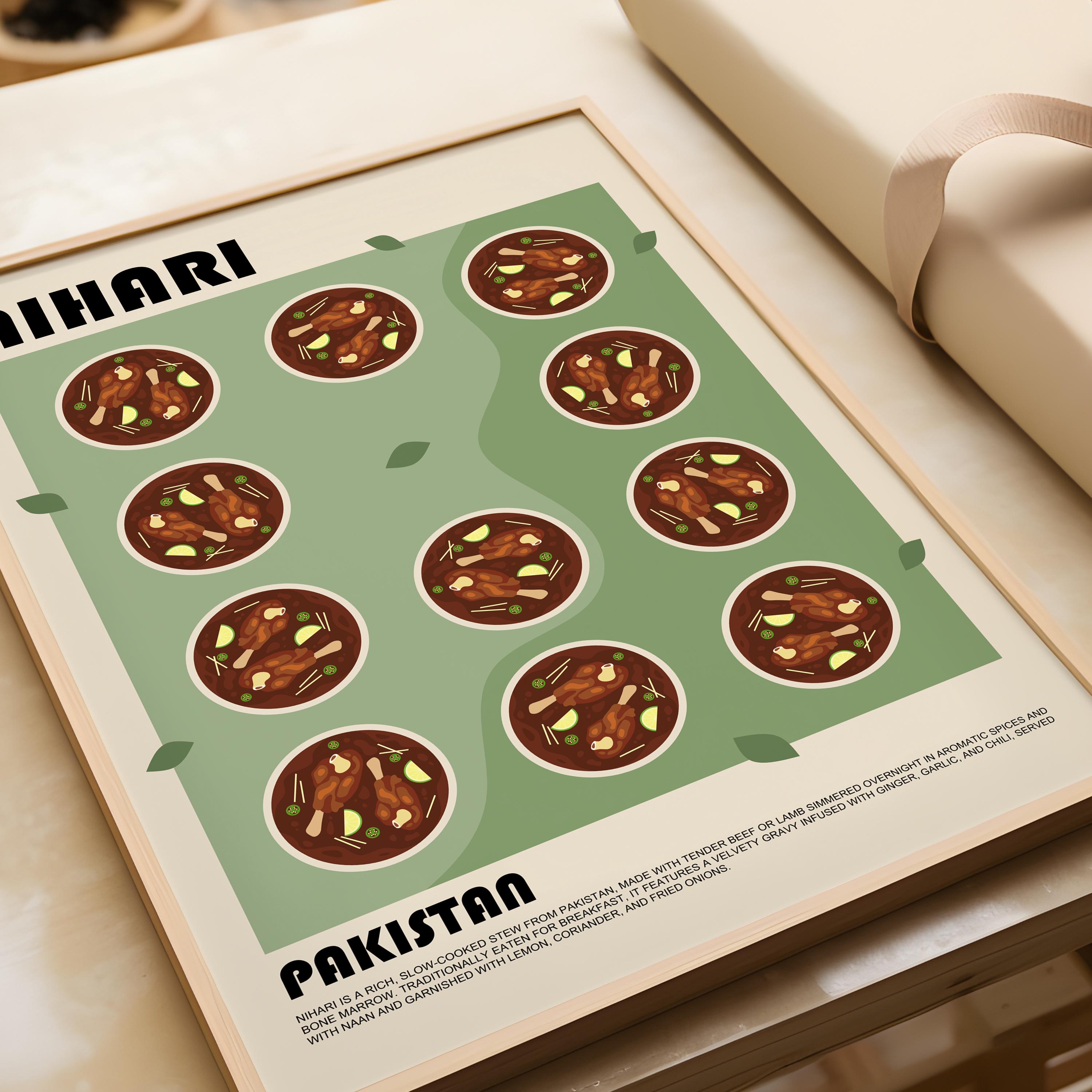 Nihari Art Print, Pakistani Food Poster, Traditional South Asian ...