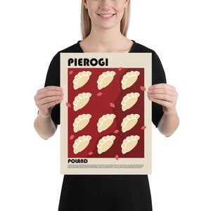 Pierogi Poster Polish Food Art Print Modern Kitchen Wall - Etsy