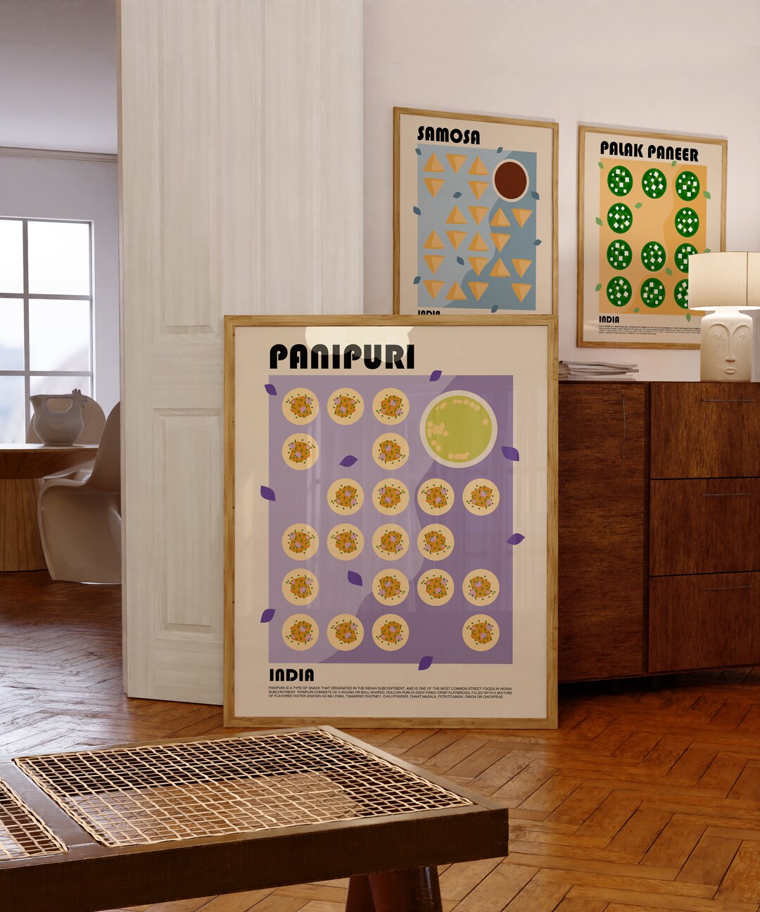 Panipuri Art Print, Indian Food Poster, India Art, South Asian Food ...