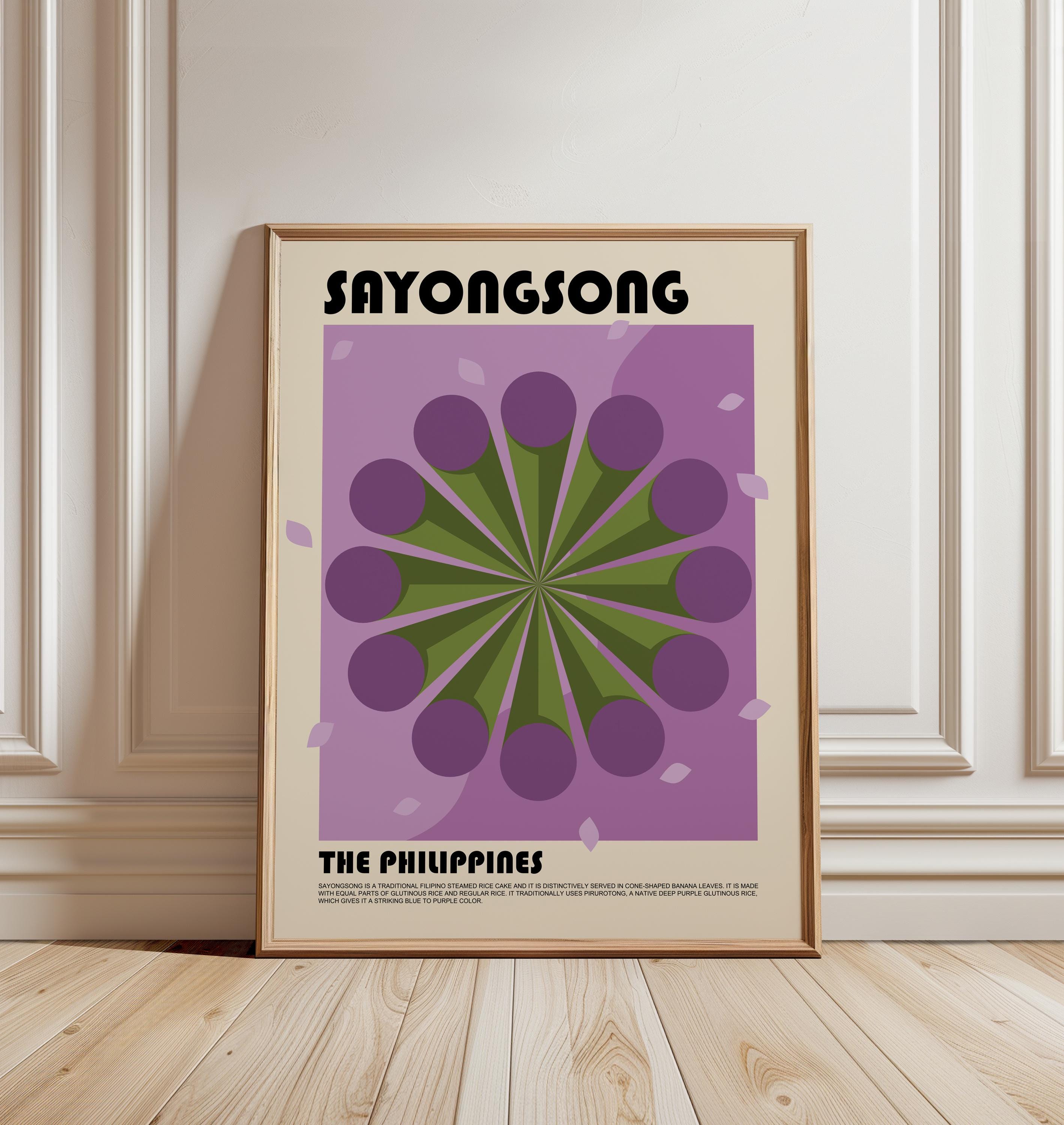 Sayongsong Art Print, Filipino Food Poster, Asian Food Art Print ...