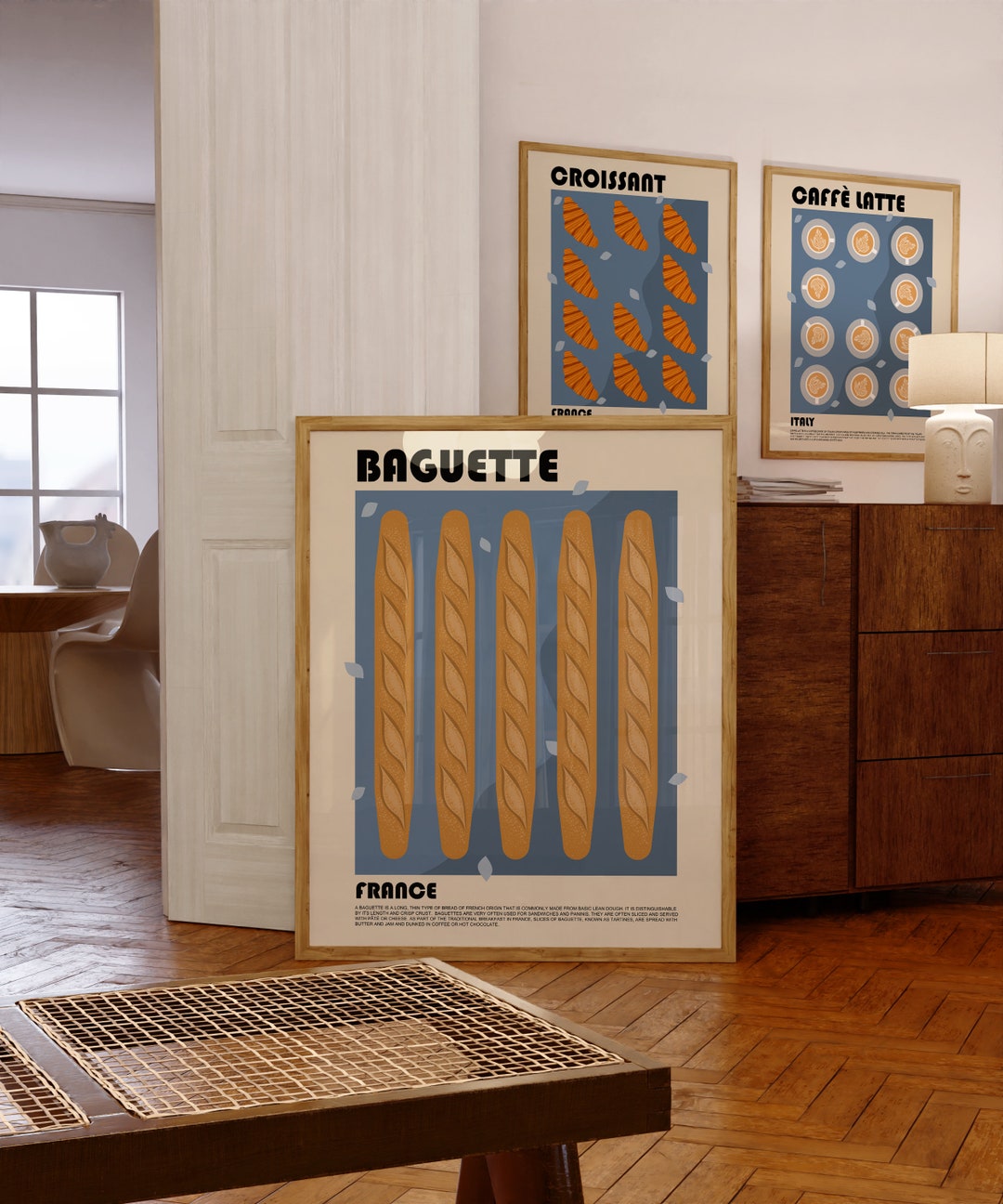 Baguette Print, Bread Poster, French Cuisine Poster, France Poster ...