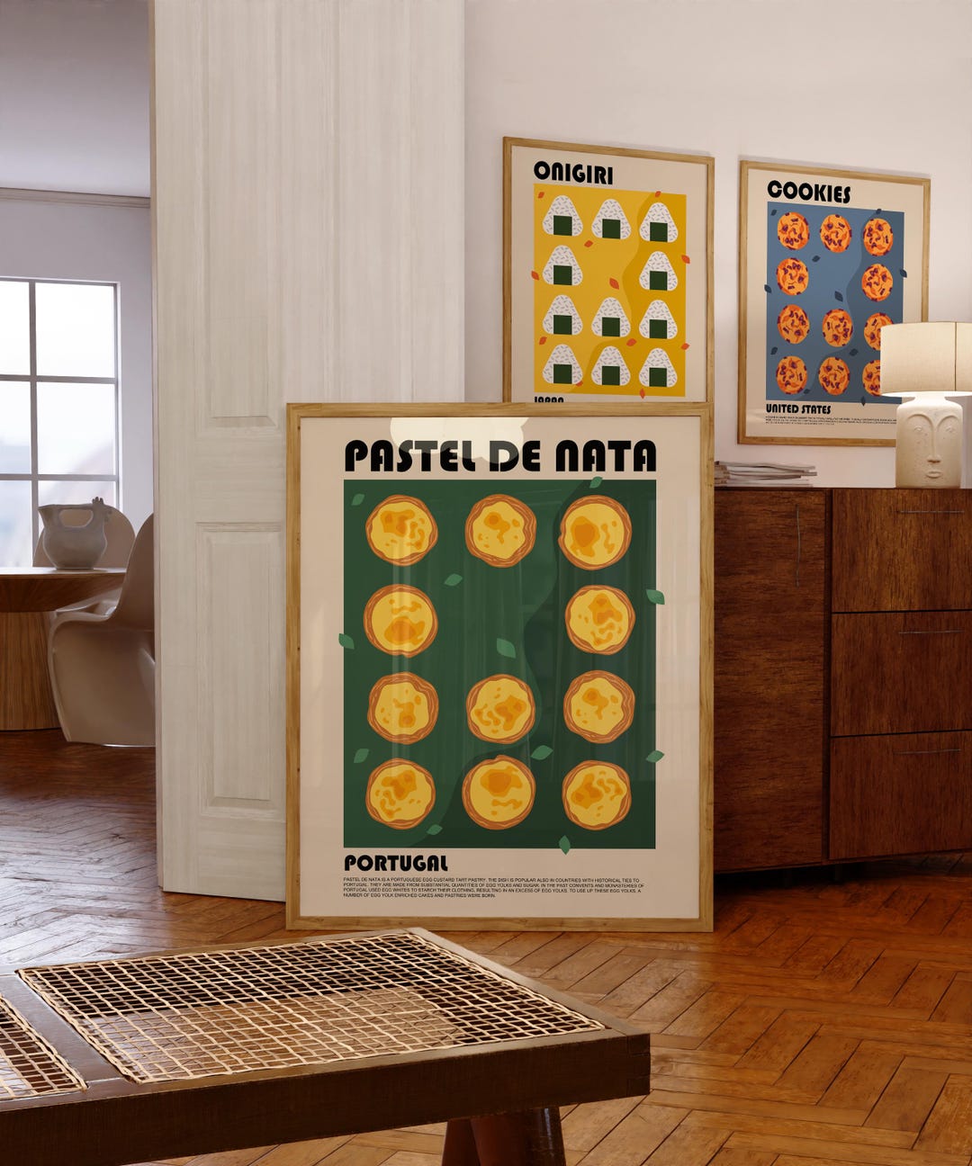 Pastel De Nata Poster, Portugese Food Art Print, Portugal Poster, Egg ...