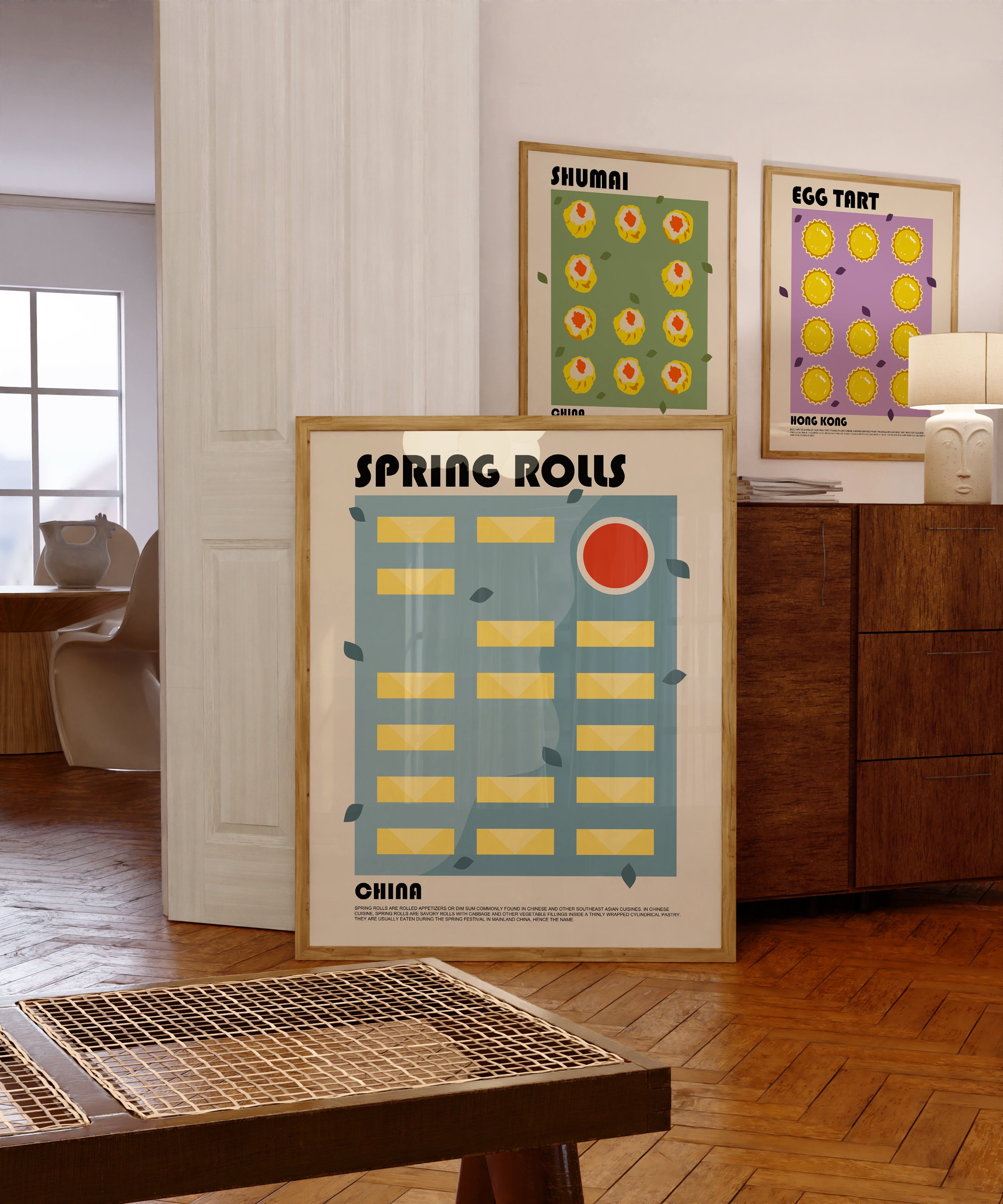 Spring Roll Poster, Chinese Food Print, China Poster, Food Poster ...