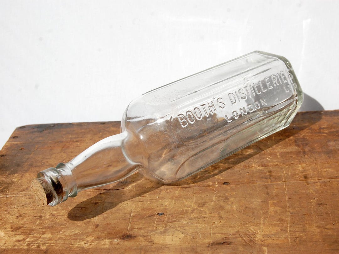 Vintage 1930s-1950s Booth’s Distilleries Ltd Gin Bottle With Hand-cut ...