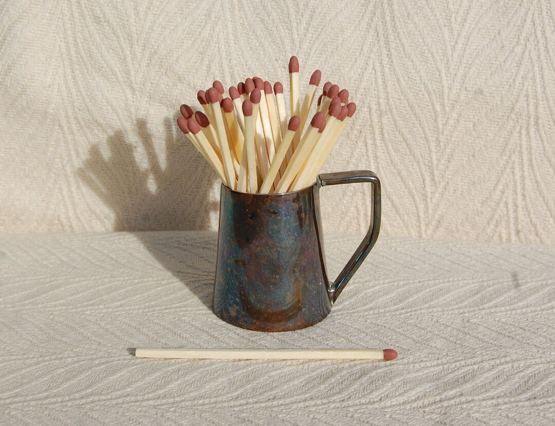 Vintage Copper Match Holder Small Copper Measuring Cup Fireplace ...